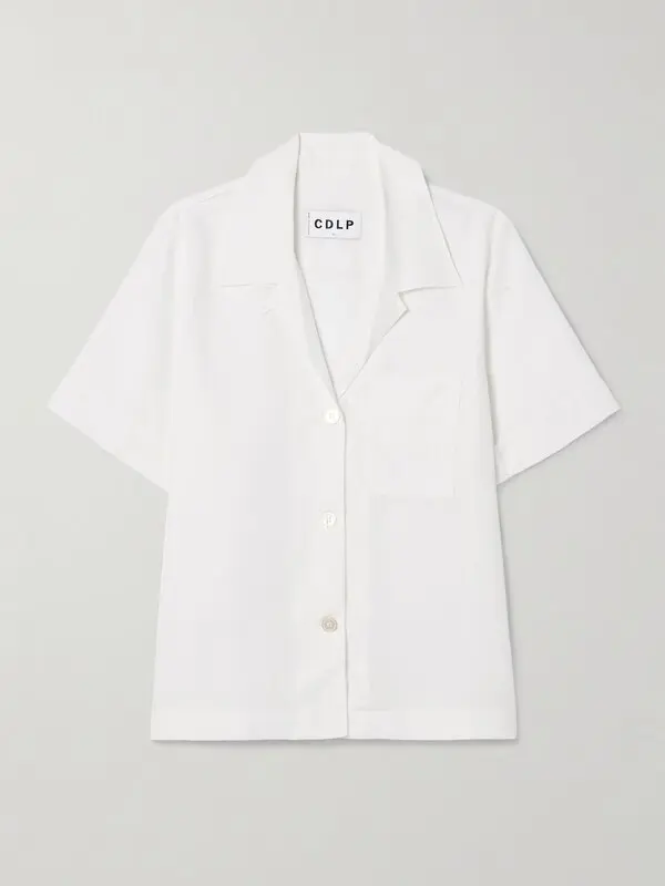 CDLP Lyocell Pajama Shirt - White