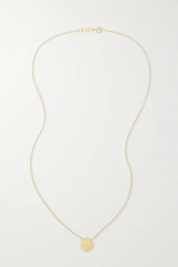 JENNIFER MEYER Mini Hammered Disc 18-karat Necklace
