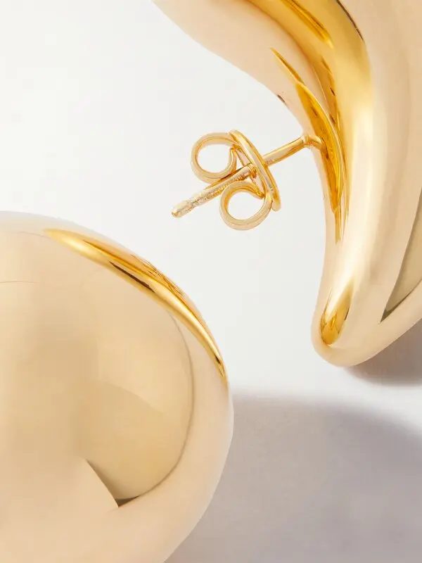 Bottega Veneta Plated Huggie Earrings - Gold