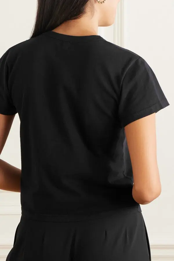LESET Margo Cotton-jersey T-shirt - Black