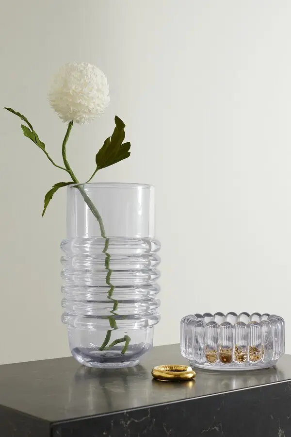 TOM DIXON Press Large Fluted Glass Vase