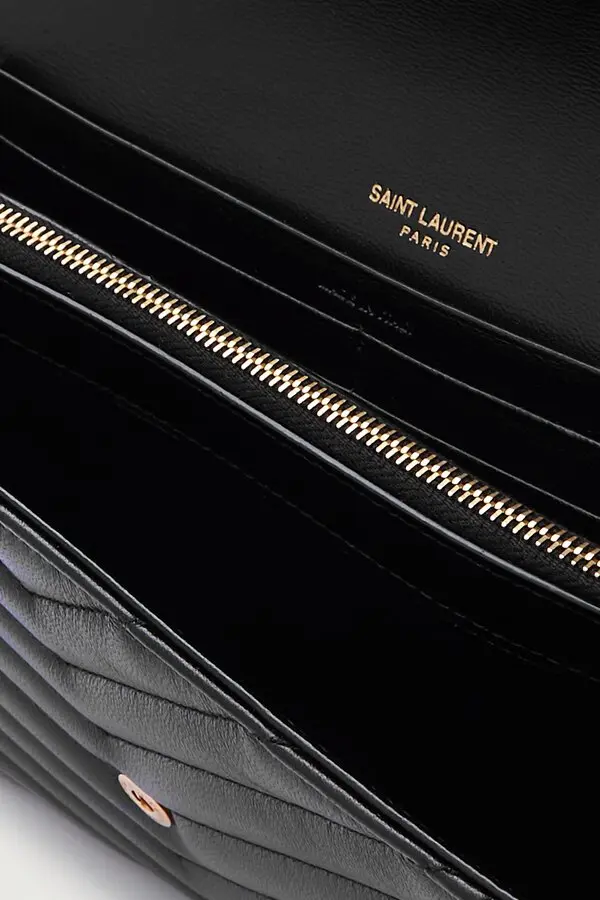 Saint Laurent Cassandre Matelassé Leather Shoulder Bag - Black
