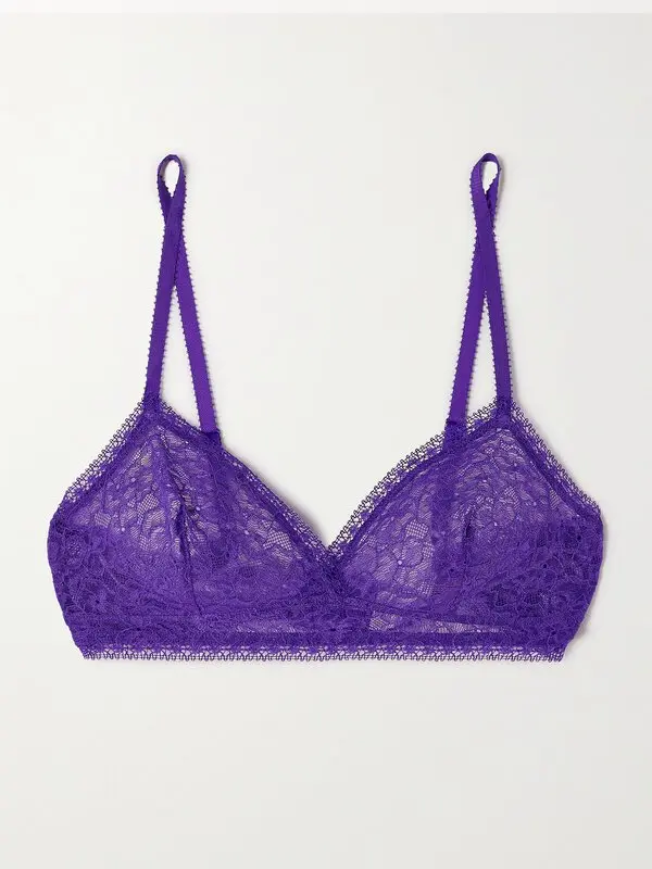 ERES Pensees Douce Stretch-lace Soft-cup Triangle Bra - Purple