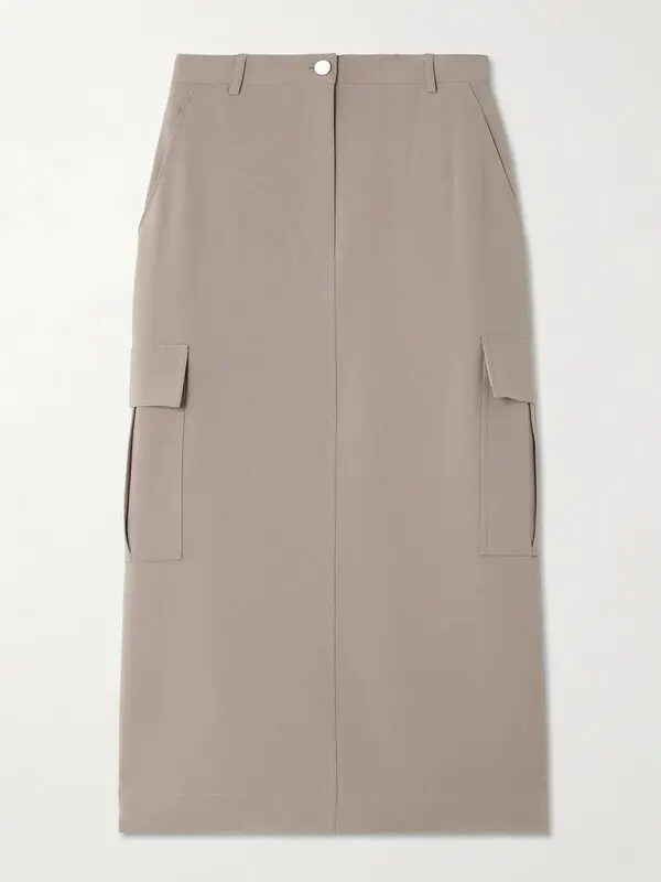 Theory Crepe Midi Cargo Skirt