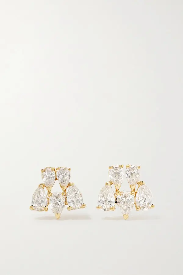 ANITA KO Clara 18-karat Diamond Earrings - Gold