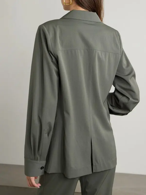 ST. AGNI Paneled Wool-blend Twill Blazer