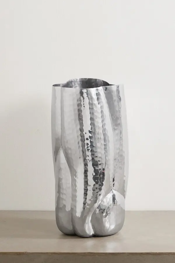 TOM DIXON Cloud Tall Aluminum Vase - Silver