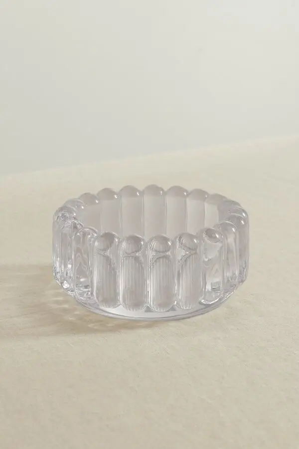 TOM DIXON Press Small Fluted Glass Bowl - Neutrals