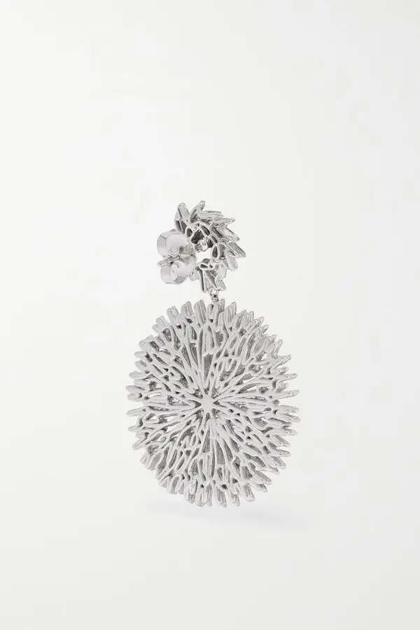 SUZANNE KALAN 18-karat White Diamond 'fireworks' Earrings