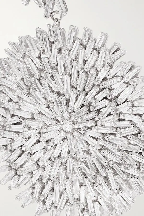 SUZANNE KALAN 18-karat White Diamond 'fireworks' Earrings