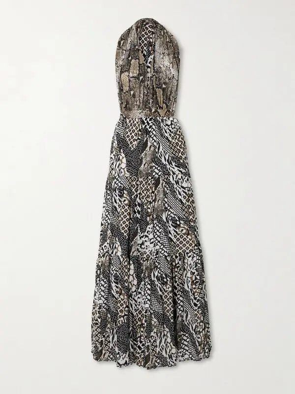 Diane Von Furstenberg Drew Reversible Printed Maxi Dress - Brown