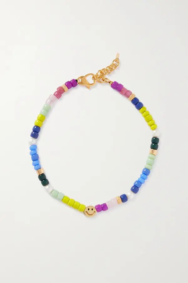 MARTHA CALVO Happy Hour -plated And Bead Necklace - Gold
