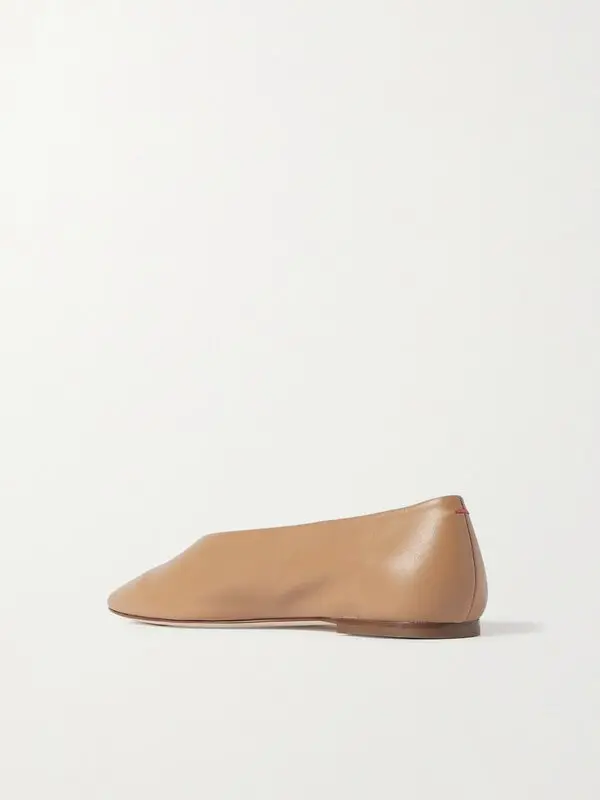 AeydĒ Kirsten Leather Ballet Flats - Neutrals