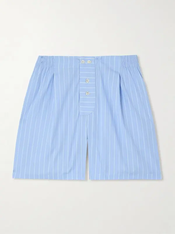 SEBLINE Striped Cotton Board/boxer Shorts - Blue