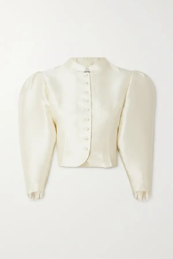 DESTREE Amoako Cropped Faille Jacket
