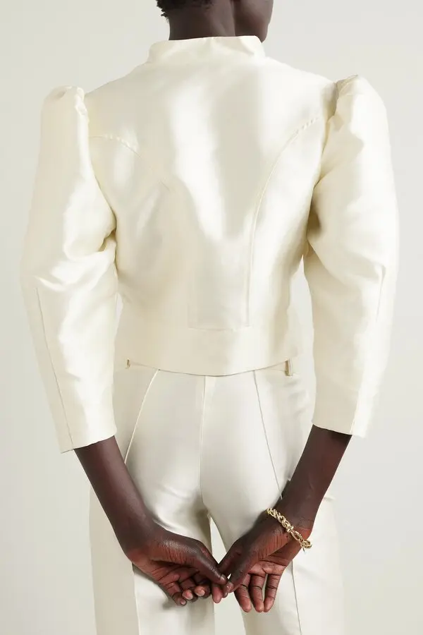 DESTREE Amoako Cropped Faille Jacket