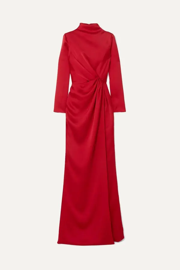 RASARIO Wrap-effect Draped Gown