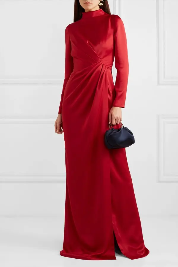 RASARIO Wrap-effect Draped Gown