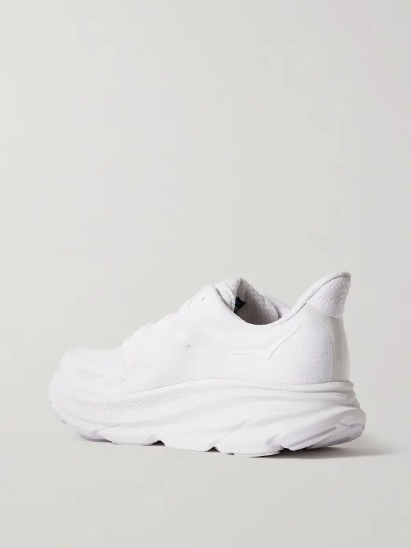 HOKA® Clifton 9 Mesh Sneakers - White