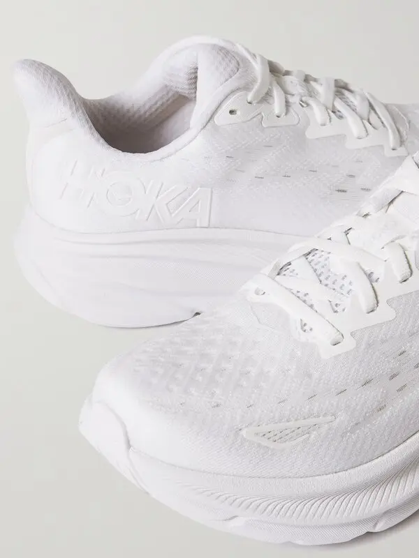 HOKA® Clifton 9 Mesh Sneakers - White