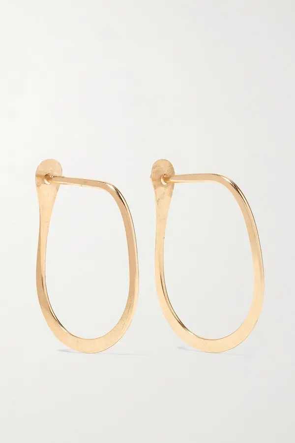 MELISSA JOY MANNING Teardrop 14-karat Hoop Earrings - Gold