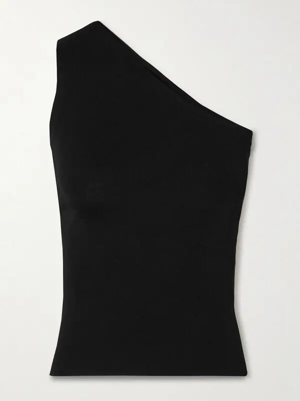 NILI LOTAN Vivianne One-shoulder Tank - Black