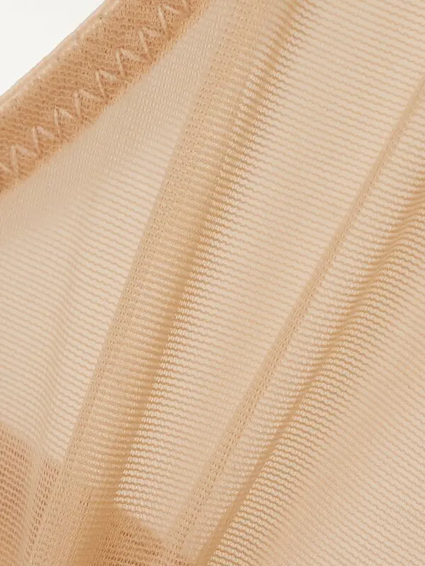 Commando Chic Mesh Plunge Underwired Soft-cup Bra - Neutrals