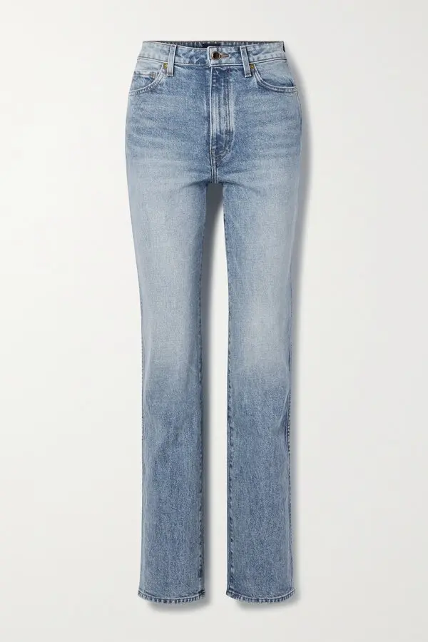 Khaite Danielle Stretch High-rise Straight-leg Jeans
