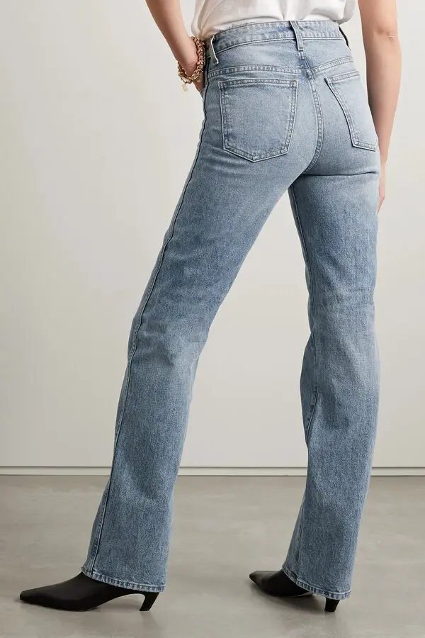 Khaite Danielle Stretch High-rise Straight-leg Jeans