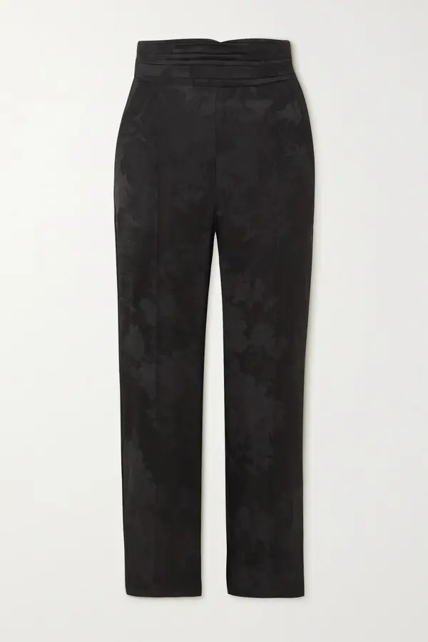 Erdem Helga Cropped Slim-leg Pants