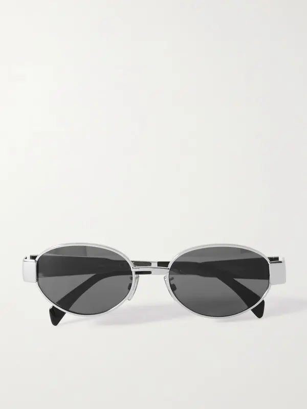 Celine Tone Oval Sunglasses - Silver