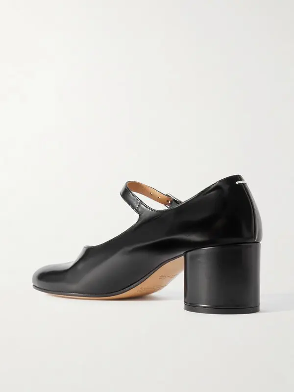 MAISON MARGIELA Tabi Split-toe Glossed-leather Mary Jane Pumps
