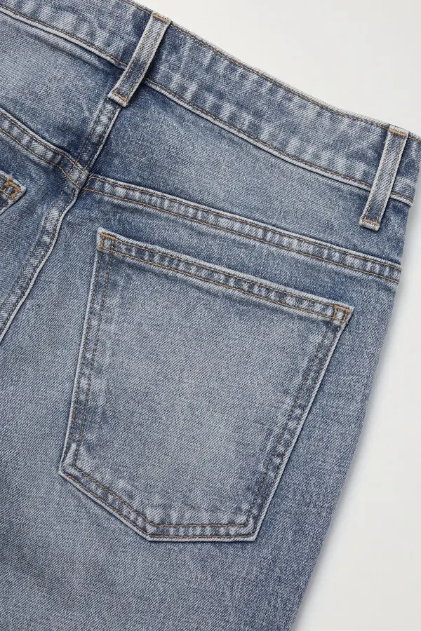 Khaite Abigail Stretch Cropped Straight-leg Jeans