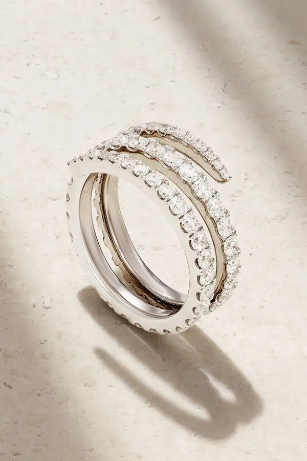 ANITA KO Coil Diamond Ring - Gold