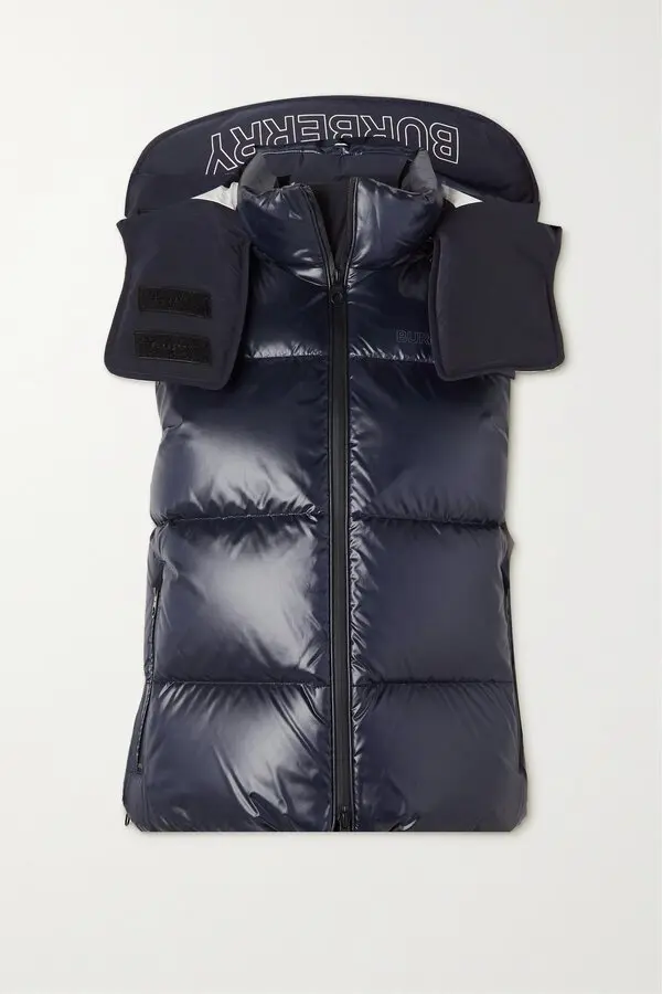 Burberry Hooded Quilted Shell Down Vest