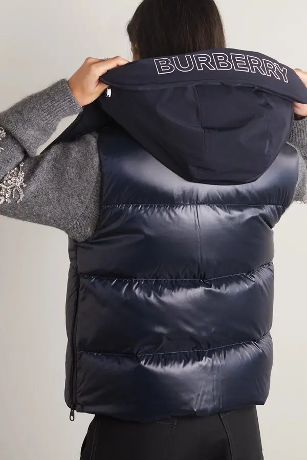 Burberry Hooded Quilted Shell Down Vest