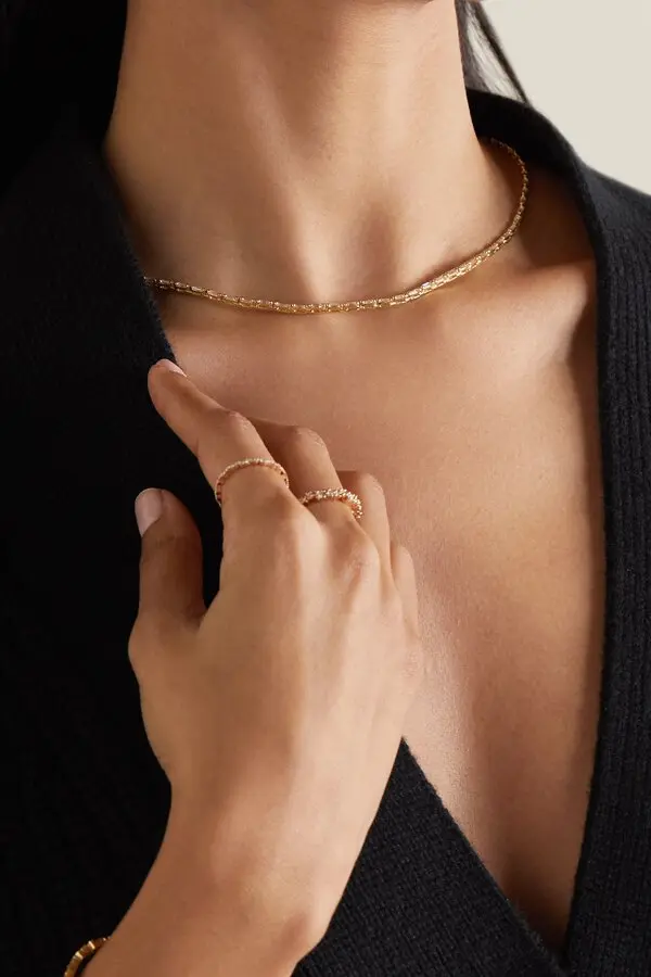 SUZANNE KALAN 18-karat Diamond Tennis Necklace