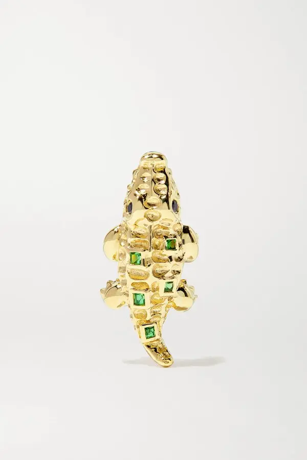 Yvonne Léon 9-karat Tsavorite And Diamond Earring - Gold