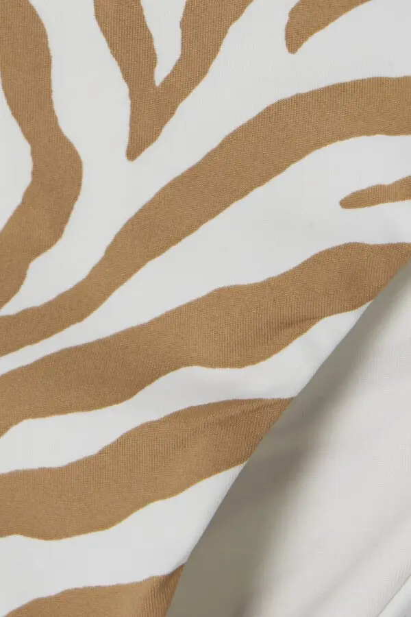 Max Mara Silvana Zebra-print Bikini Briefs - Neutrals