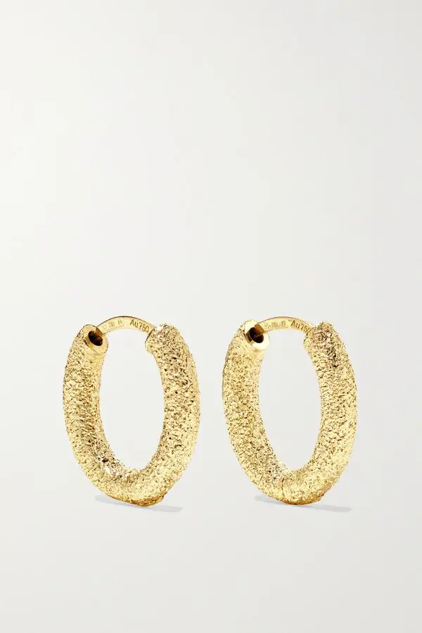 Carolina Bucci 18-karat Florentine Finish Hoop Earrings - Gold
