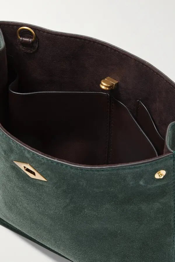 METIER Stowaway Suede Shoulder Bag - Green