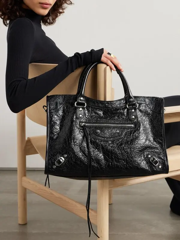 Balenciaga Le City Medium Textured-leather Tote