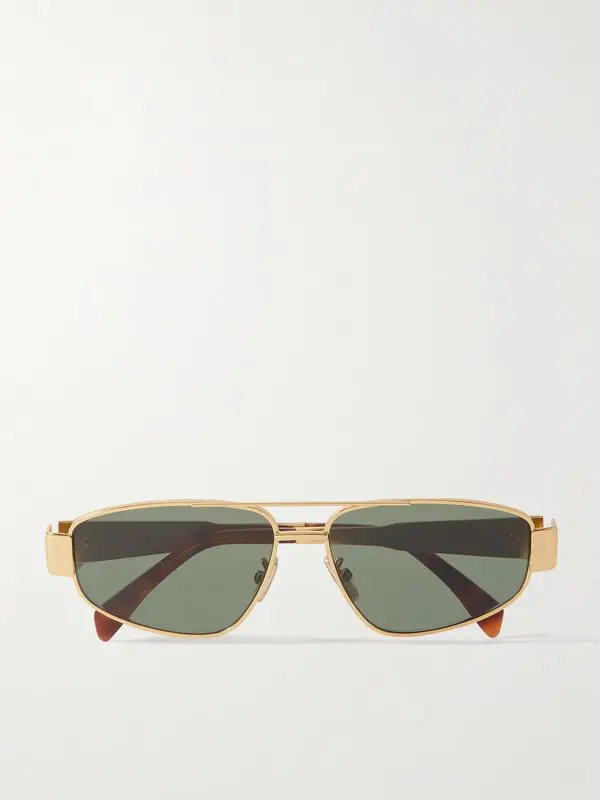 Celine Triomphe Aviator Sunglasses - Gold