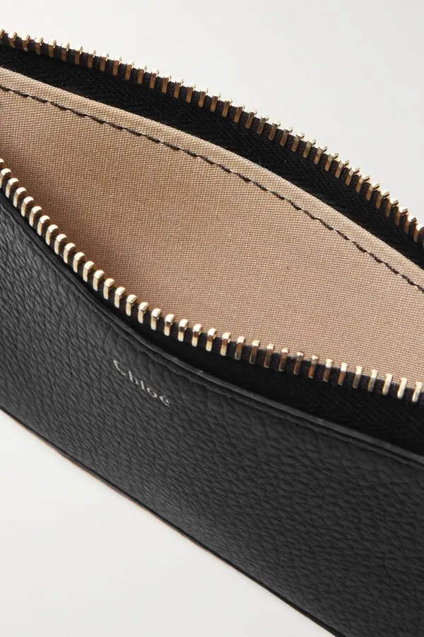 Chloé Net Sustain Alphabet Textured-leather Wallet