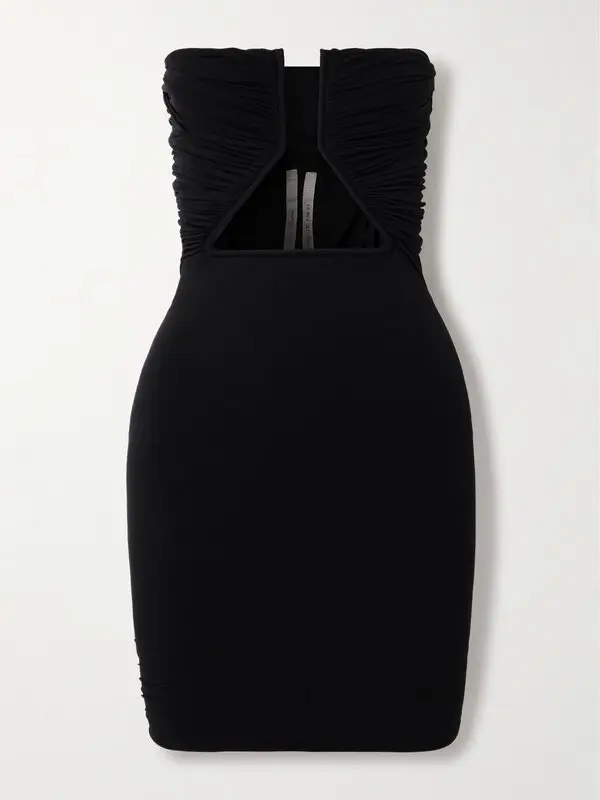 Rick Owens Recycled Stretch-jersey Mini Dress - Black