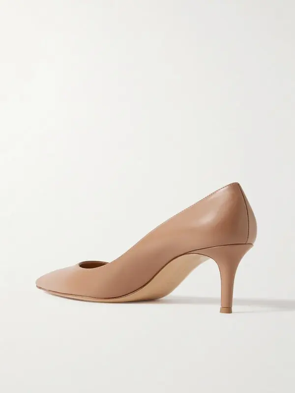 GIANVITO ROSSI 70 Leather Pumps - Neutrals