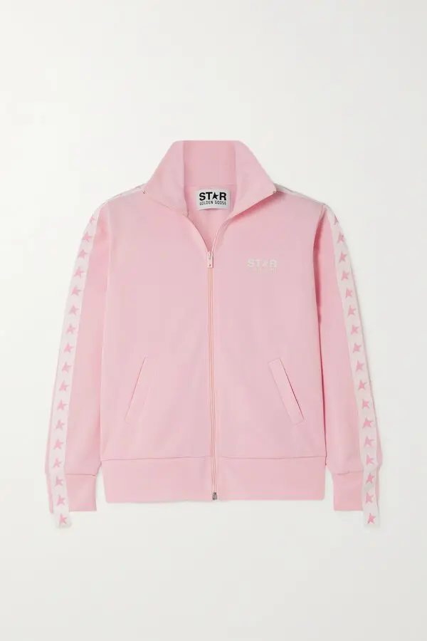 GOLDEN GOOSE Webbing-trimmed Piqué Track Jacket