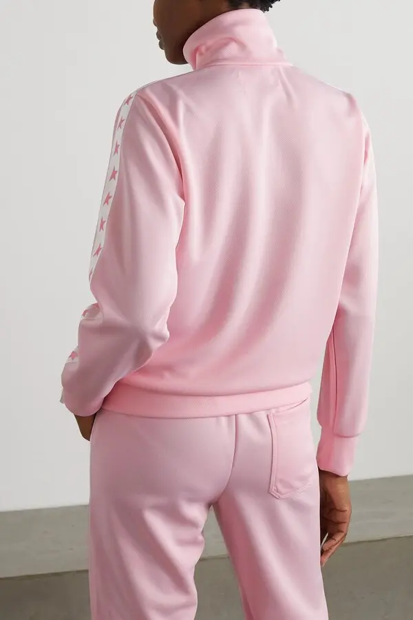 GOLDEN GOOSE Webbing-trimmed Piqué Track Jacket