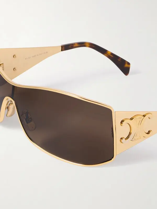 Celine Rectangular-frame Sunglasses - Gold