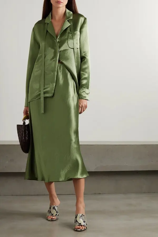 Max Mara Vignola Crinkled-satin Shirt
